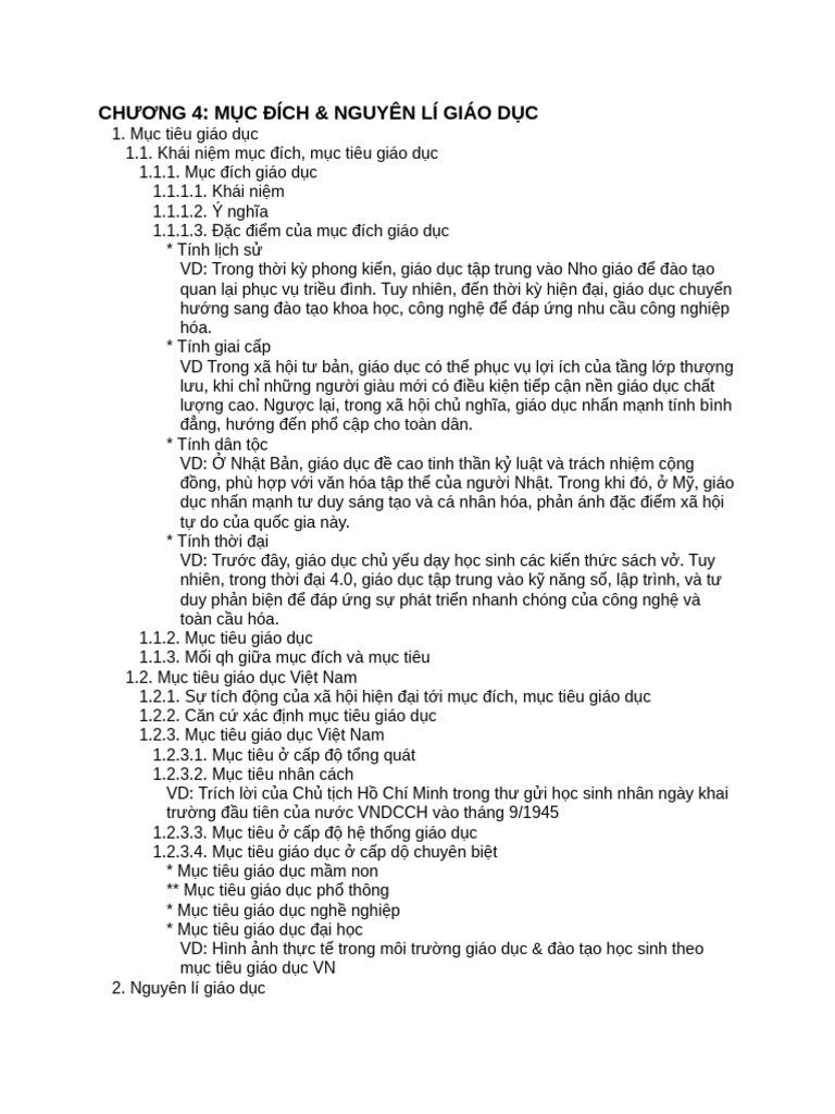 Chương 4 - M C Đích & Nguyên Lí Giáo D C | PDF