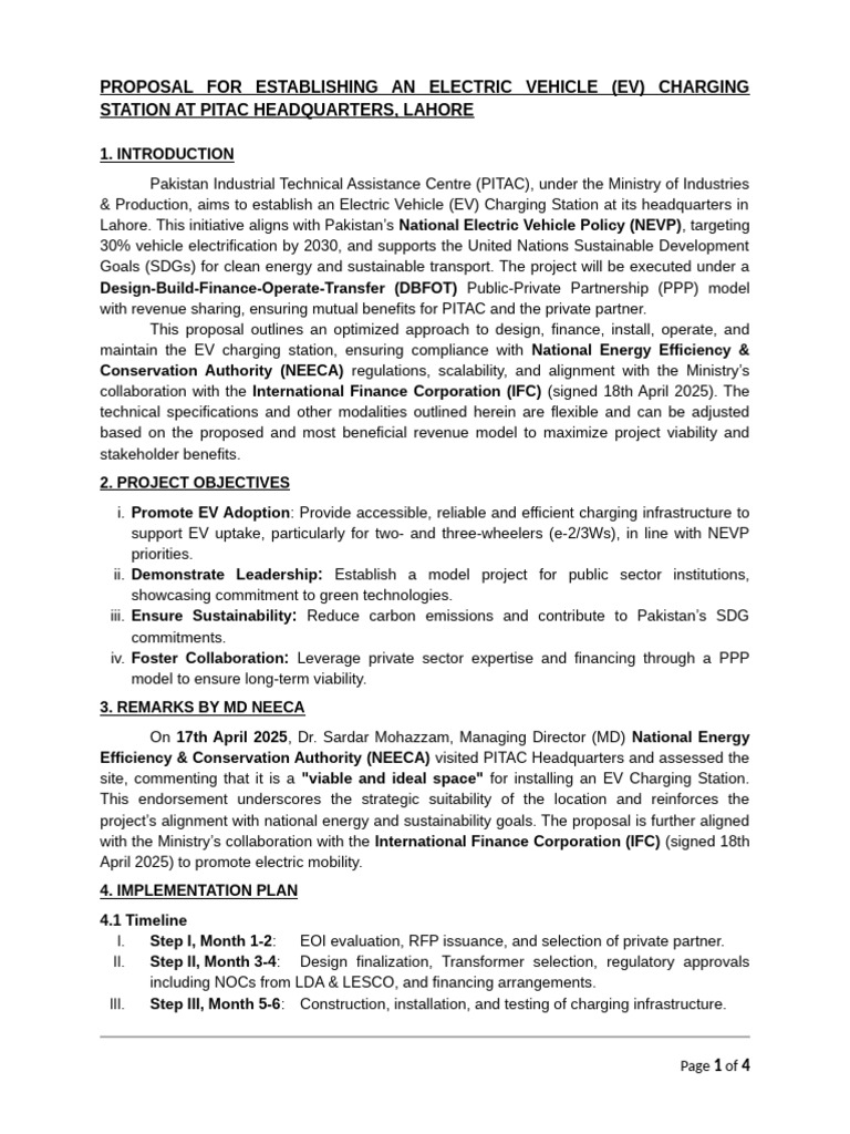 Proposal Evcs-Pitac Rev#02 (02052025) | PDF | Electric Vehicle | Economies