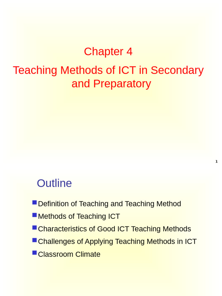 Effective ICT Teaching Methods | PDF | Teaching Method | Educational ...