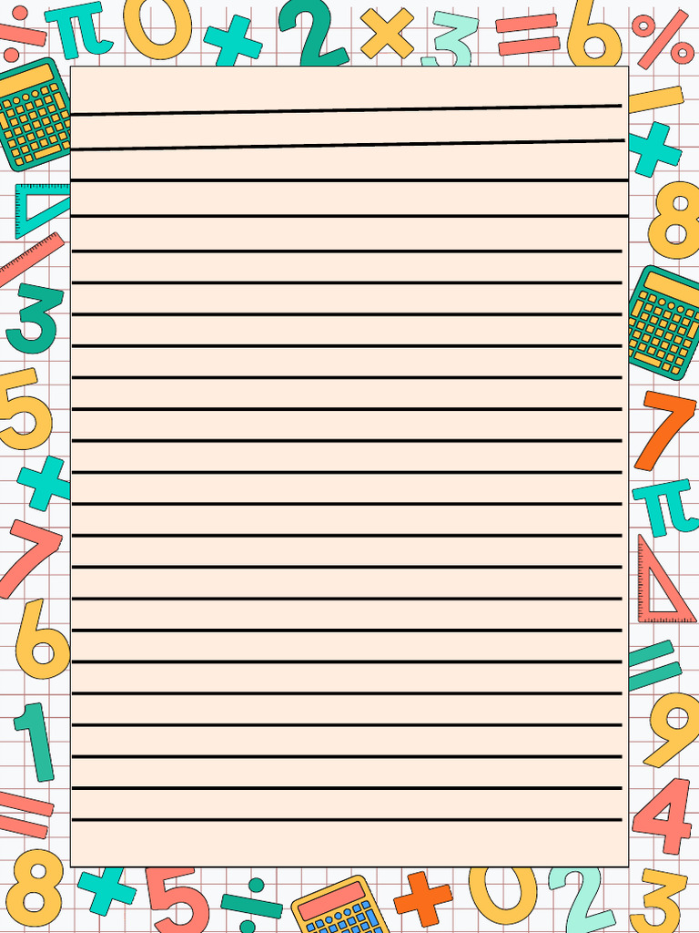 Math Lined Page | PDF