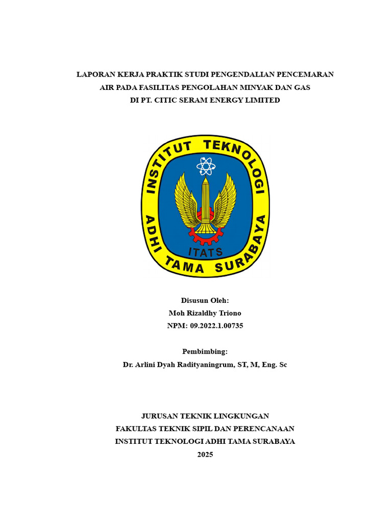 Laporan Kerja Praktik Moh Rizaldhy Triono Citic Seram Energy Limited | PDF