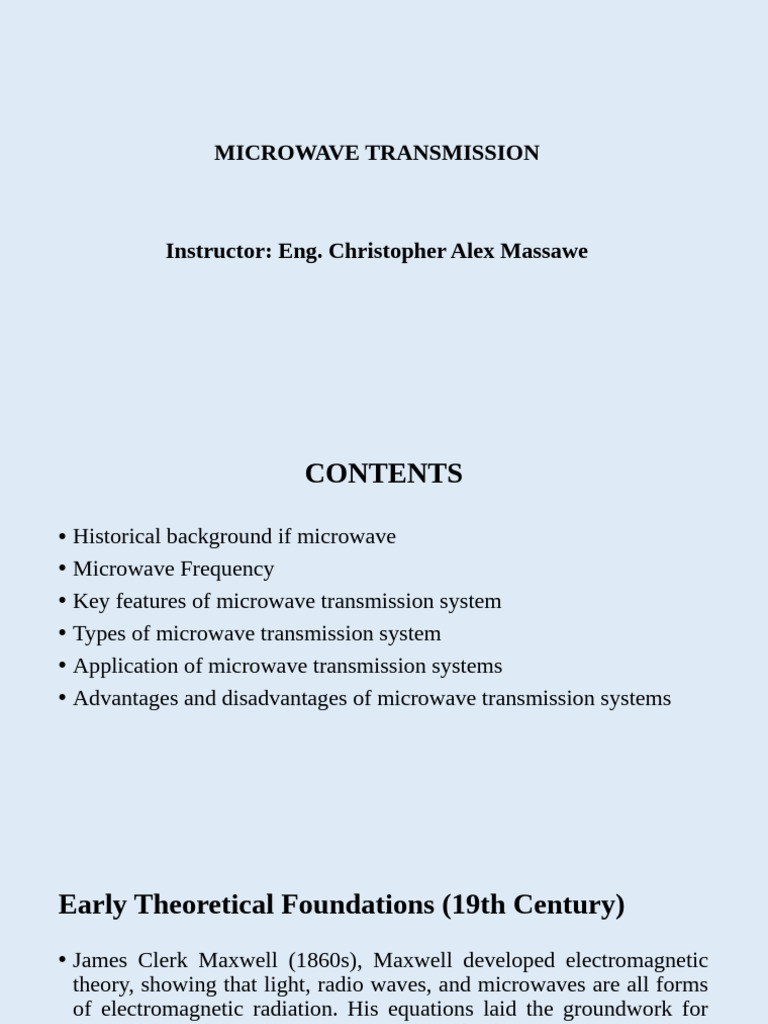 Introduction To Microwave Transmission | PDF | Electromagnetic ...