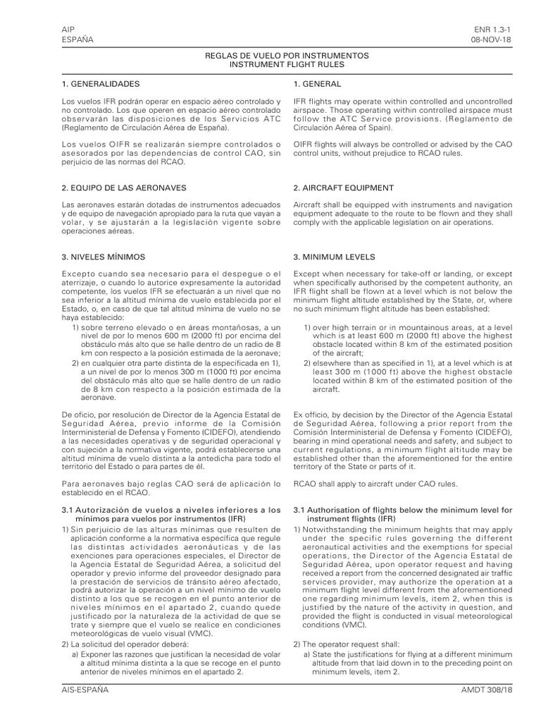 LE ENR 1 3 en | PDF | Reglas de vuelo visual | Reglas de vuelo por instrumentos
