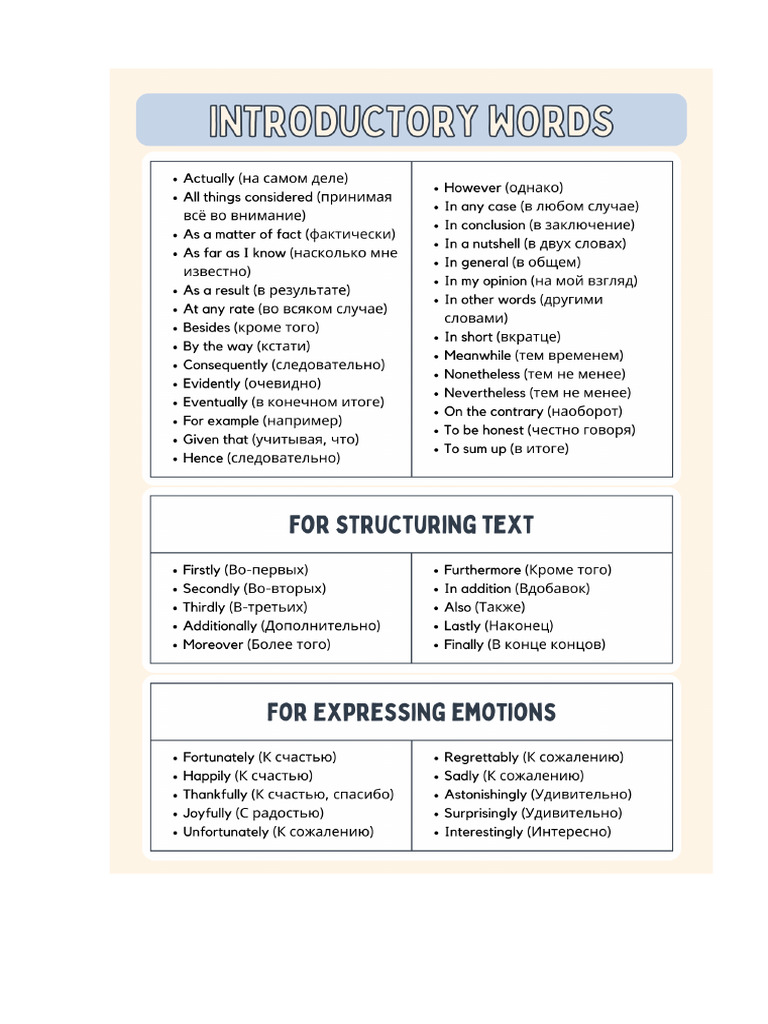 Introductory Words | PDF
