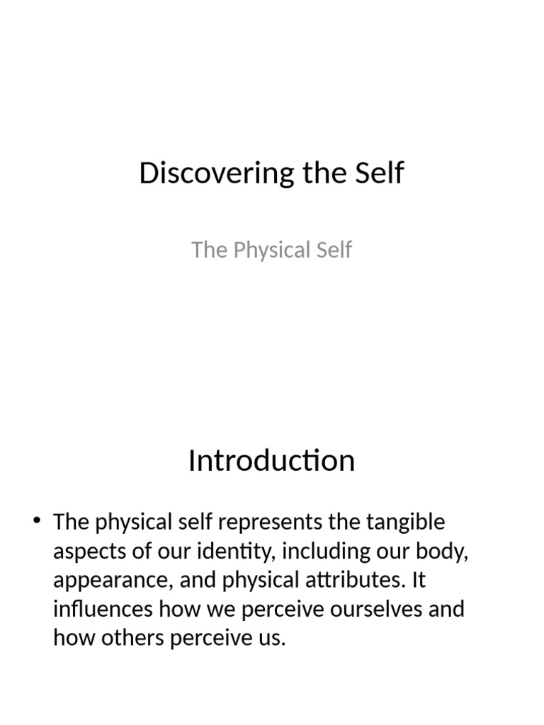 Discovering The Self Physical Self | PDF
