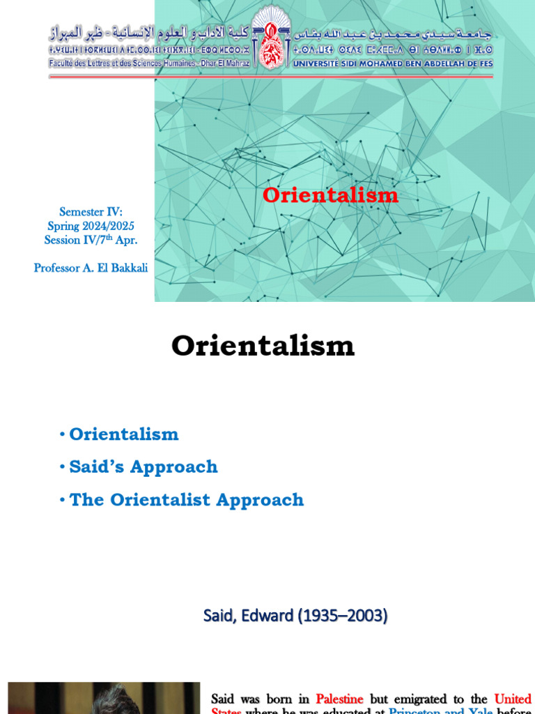 IV Intro 2 Cult Stud Orientalism | PDF | Discourse | Orientalism (Book)