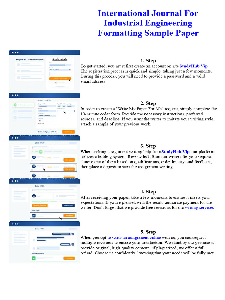 International Journal For Industrial Engineering Formatting Sample ...