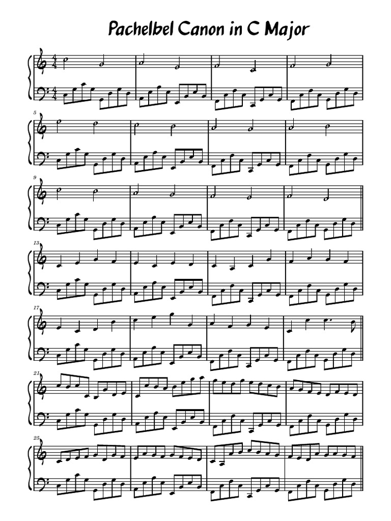 Pachelbel Canon in C Major | PDF