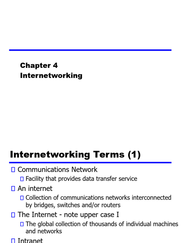 Chapter - 4 Internetworking | PDF | Internet Protocols | Ip Address
