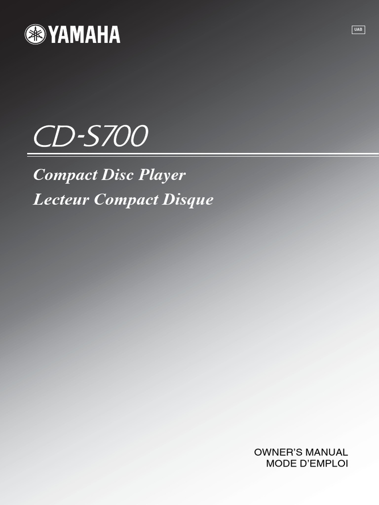 CD-S700 Uab | PDF | Compact Disc | Ac Power Plugs And Sockets