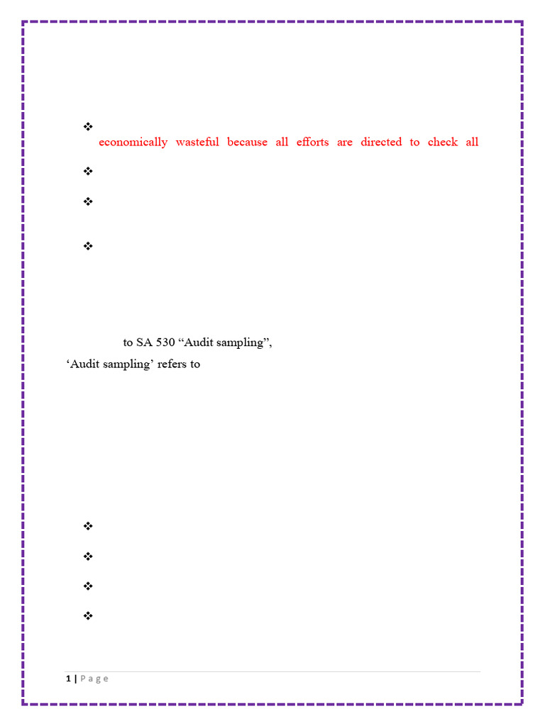 Unit-2 Audit Sampling R Yuvaraj | PDF | Sampling (Statistics) | Audit