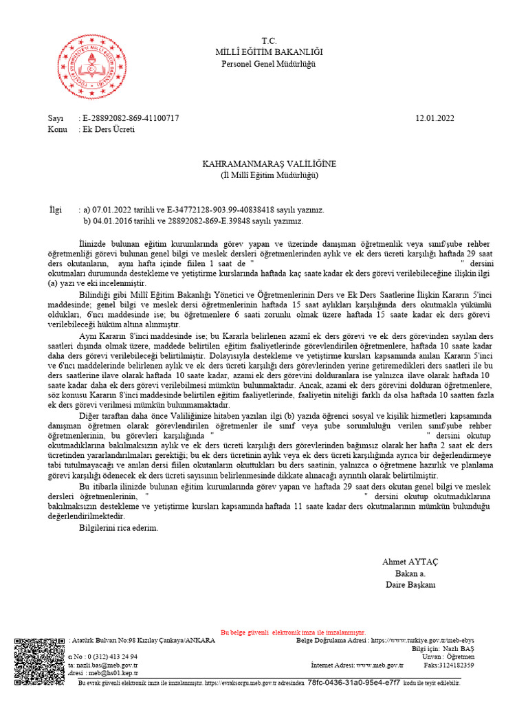 Rehberlik Dersinin 40 Sate Dahilolup Olmadığı | PDF