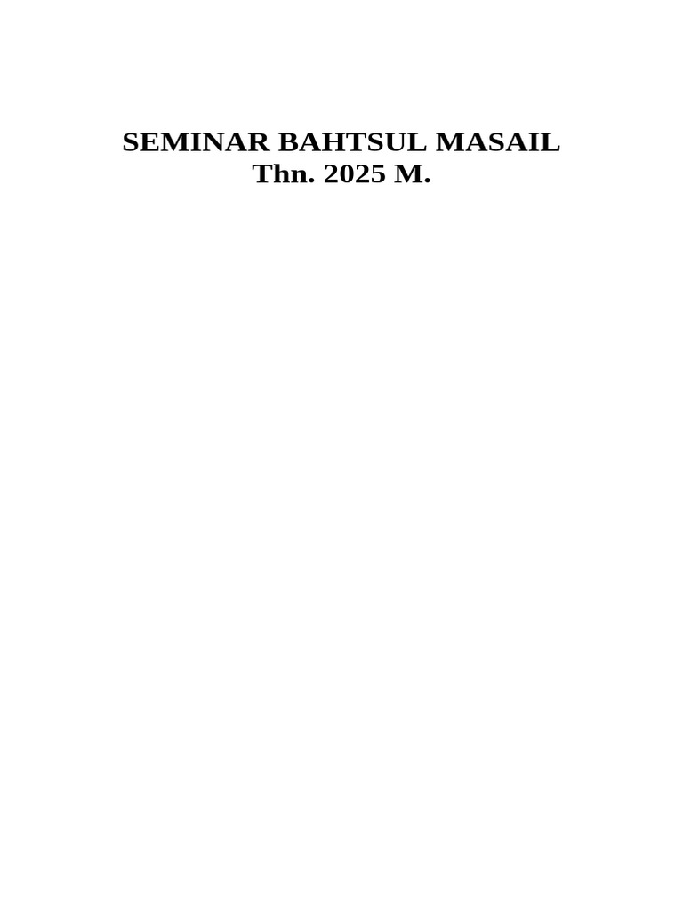 Adab dan Metodologi Bahtsul Masail | PDF