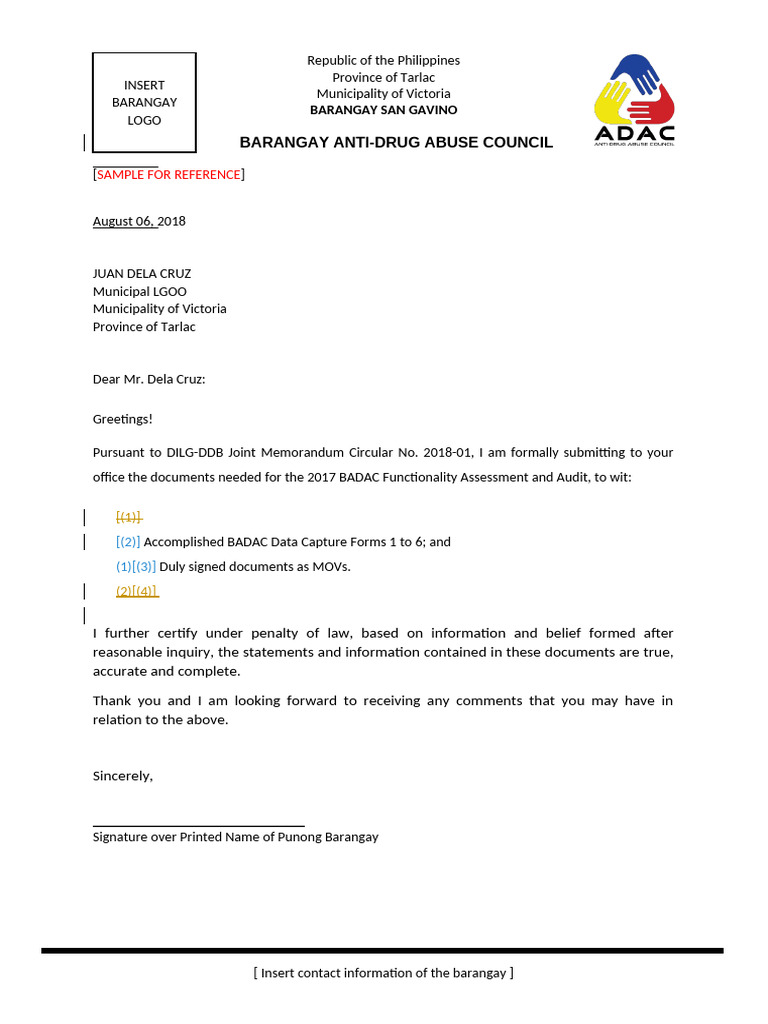1 Badac Template Cover Letter Sample | PDF