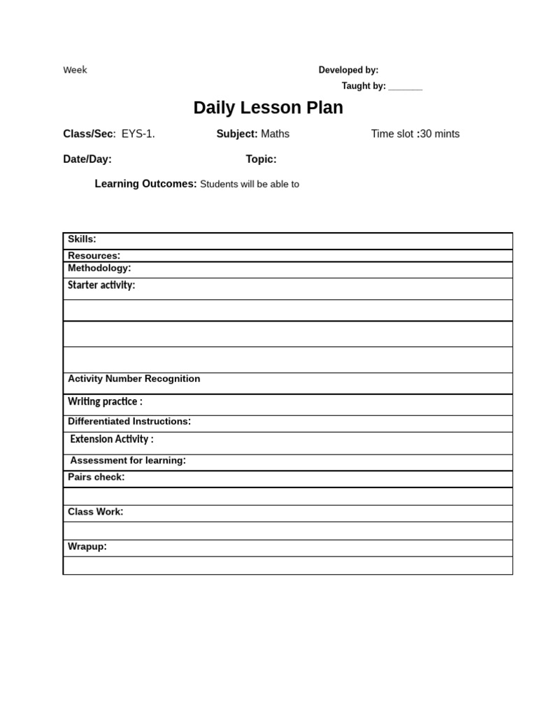 New Formate For EYS 2 MATHS | PDF