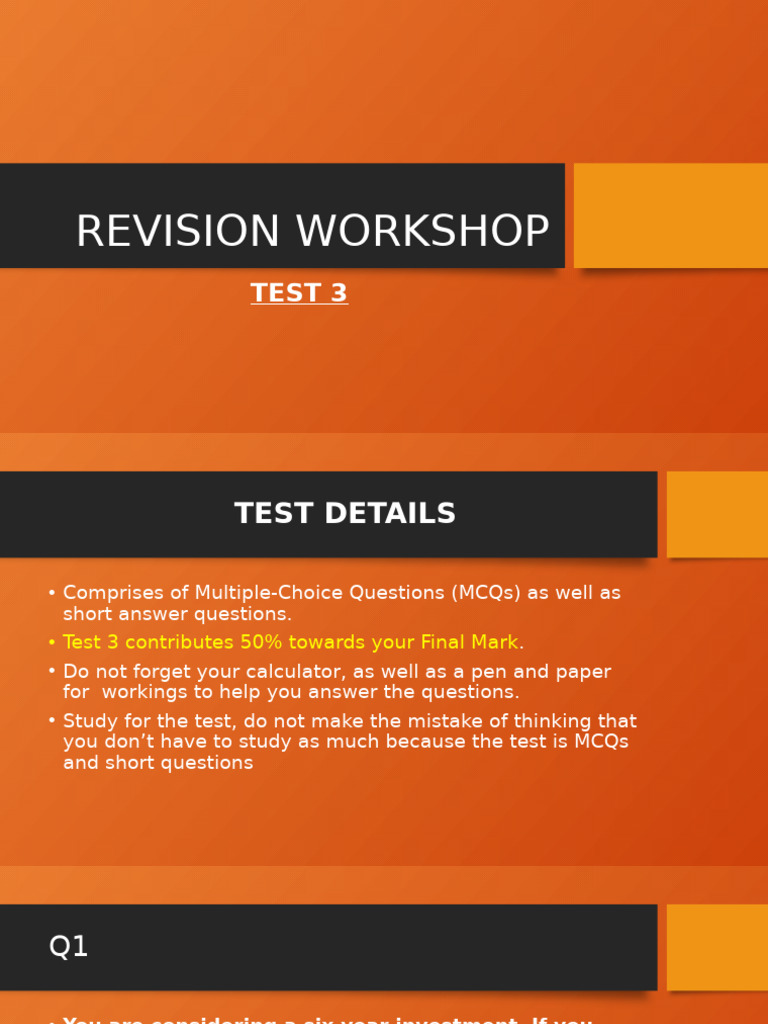 Test 3 Revision Slides | PDF | Debits And Credits | Expense