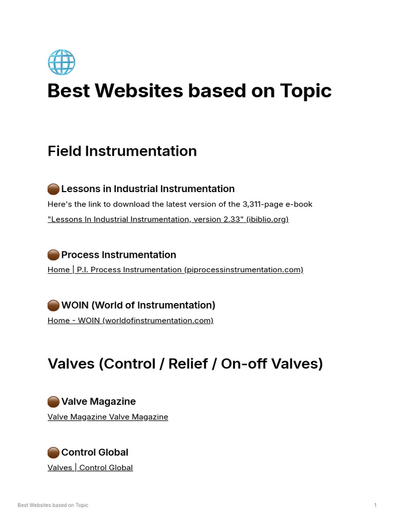 Best Resources To Learn Instrumentation | PDF | Instrumentation