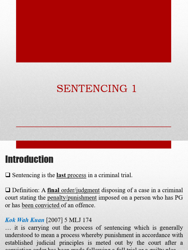 8-Principles of Sentencing | PDF | Sentence (Law) | Crimes