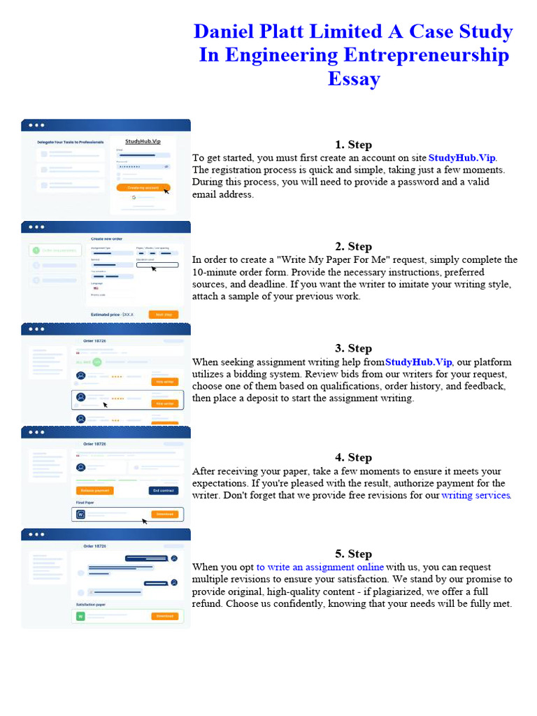 Daniel Platt Limited A Case Study in Engineering Entrepreneurship Essay ...
