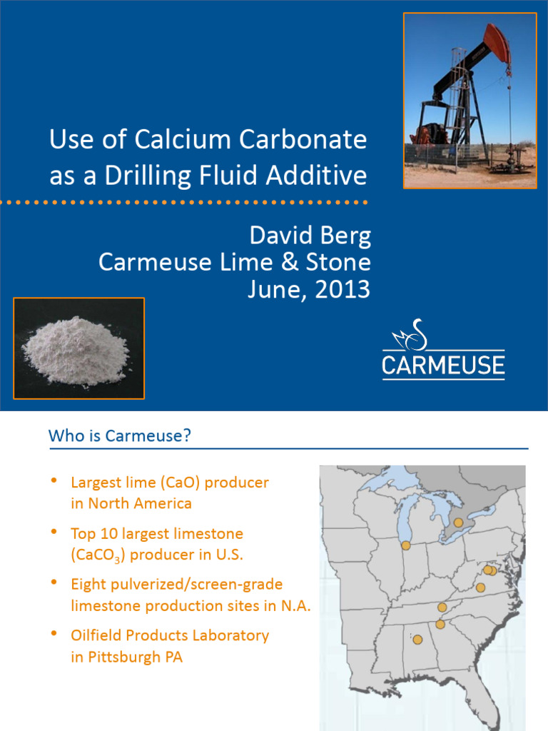 Calcium Carbonate in Drilling Fluids | PDF | Oil Well | Limestone
