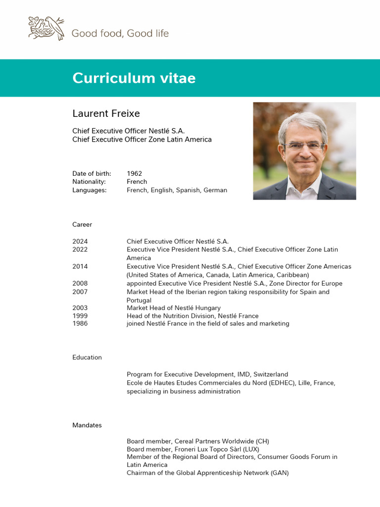 Laurent Freixe CV | PDF