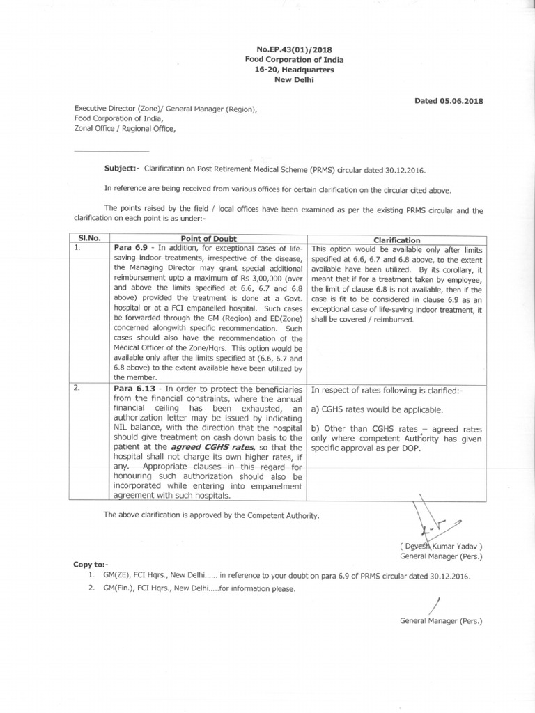 Prms Clarification Dt. 30.12.2016 | PDF