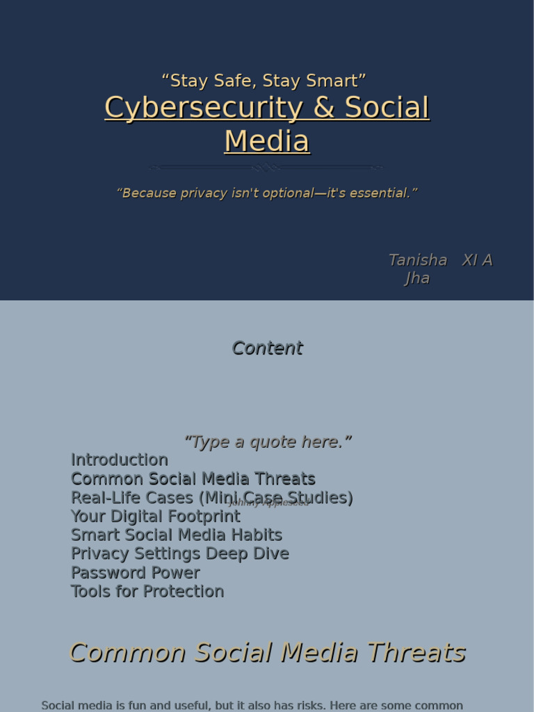 Cybersecurity Tips for Social Media Safety | PDF | Password | Privacy