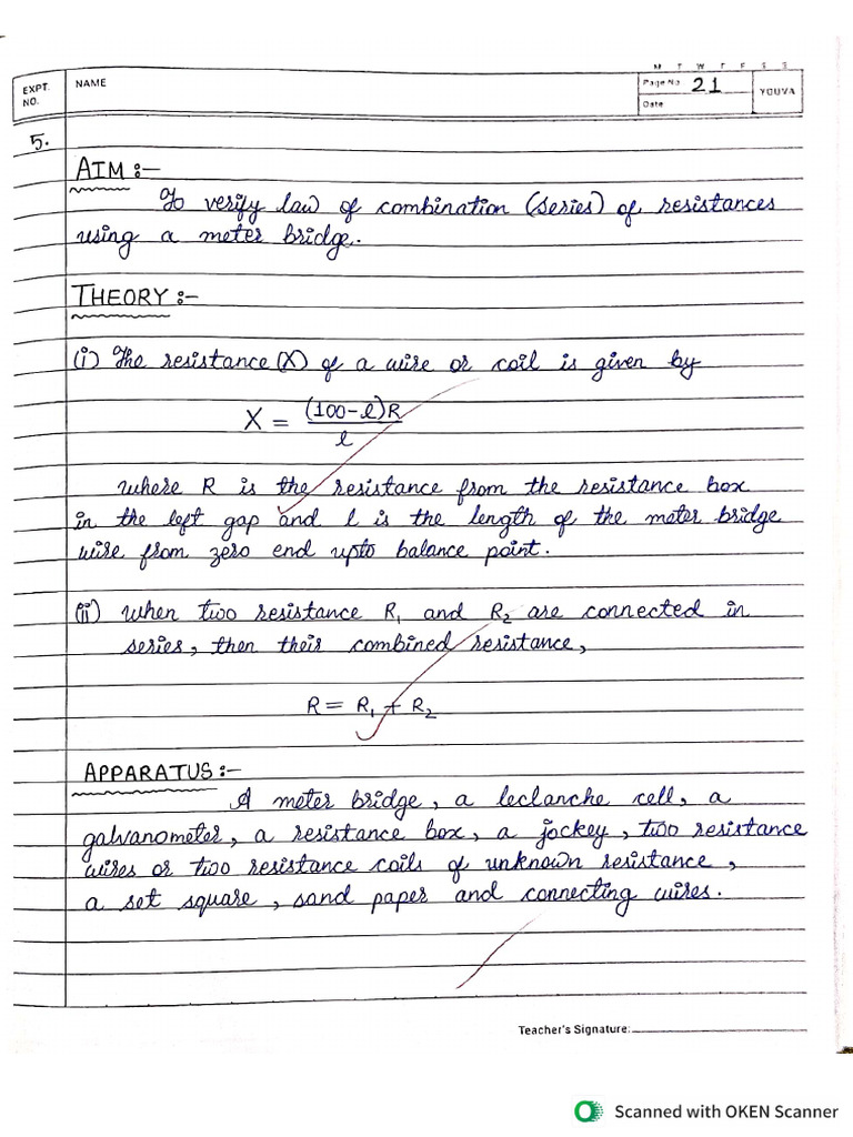 Class XII Physics Exp.6 | PDF
