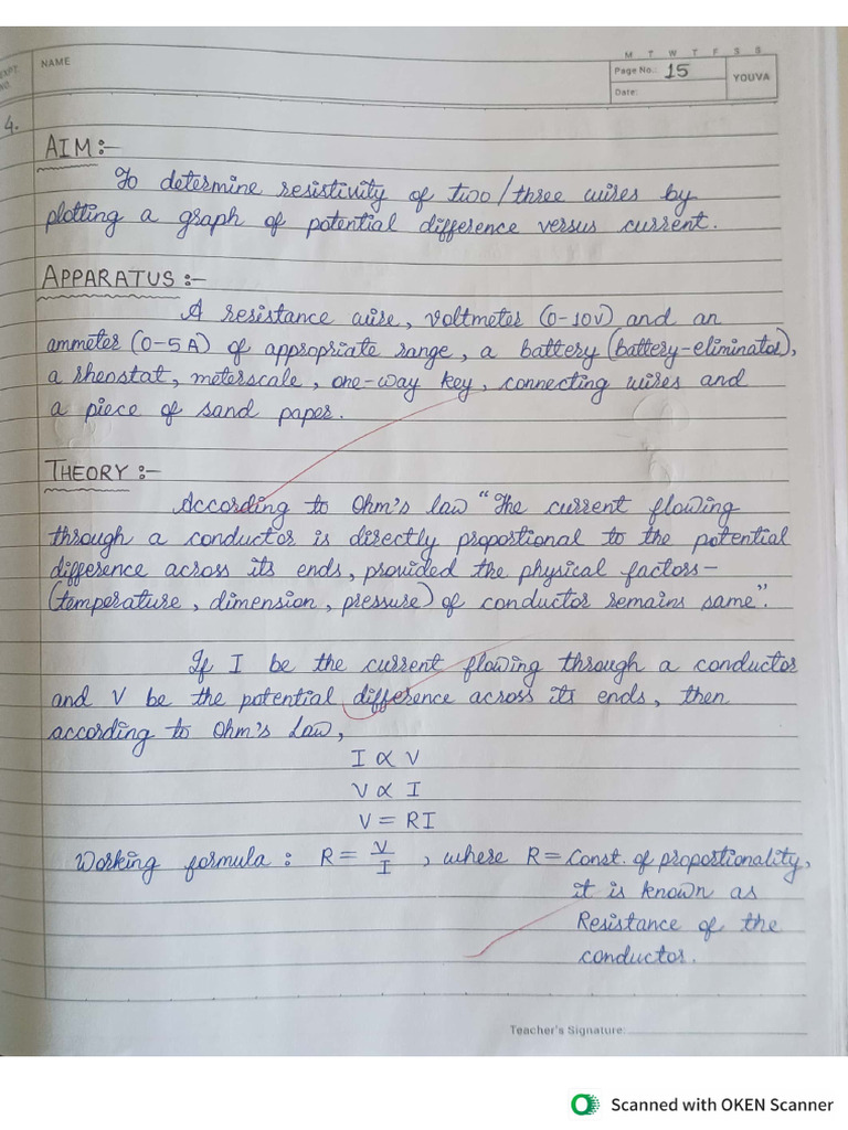 ClassXII Physics Exp. 2 | PDF