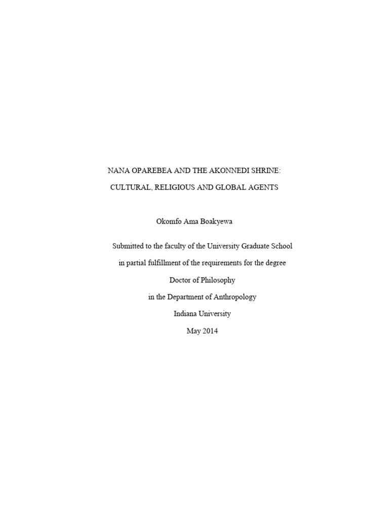 Nana Oparebea: Akonnedi Shrine Insights | PDF | Priest