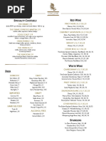 La Mercerie Menu Highlights | PDF | Foods | Beverages