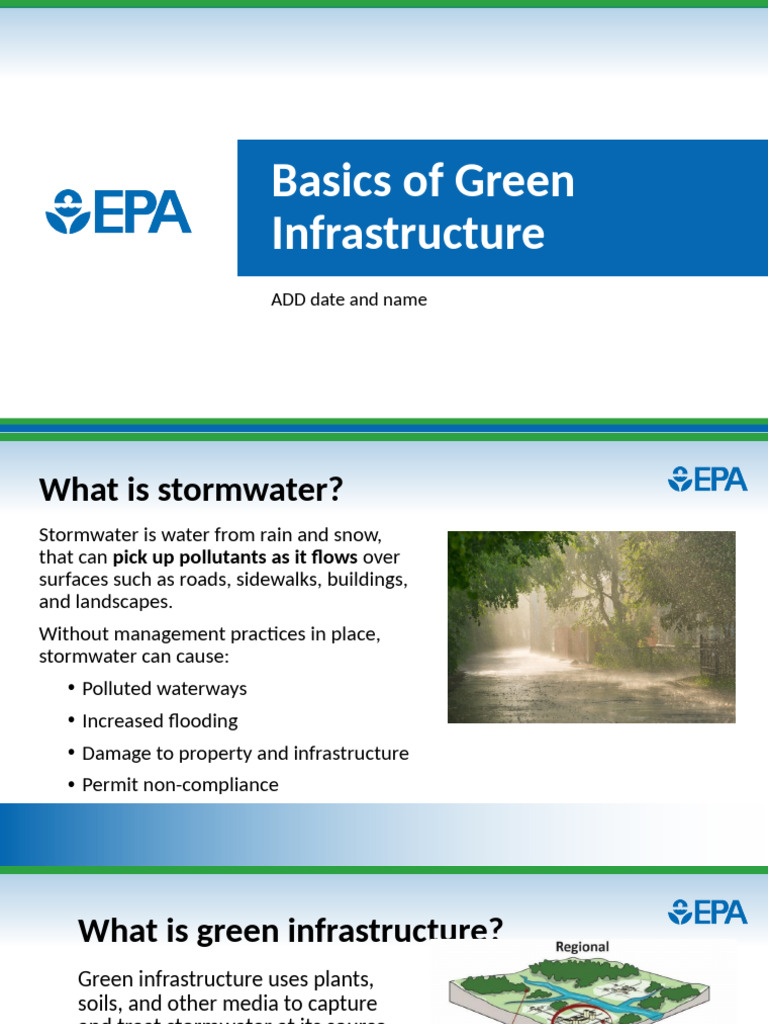 Basics of Green Infrastructure | PDF | Green Infrastructure | Stormwater