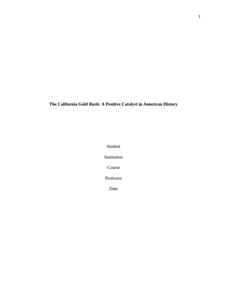 California Gold Rush Revised | PDF | California | The United States