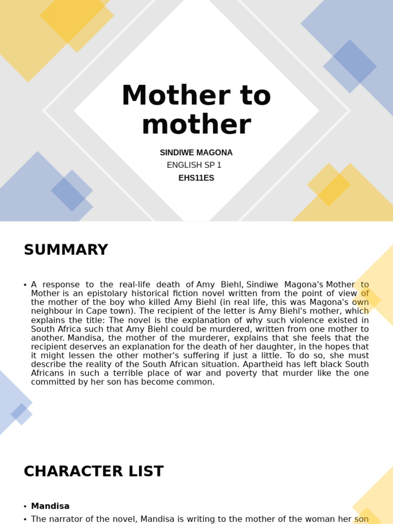Mother To Mother | PDF