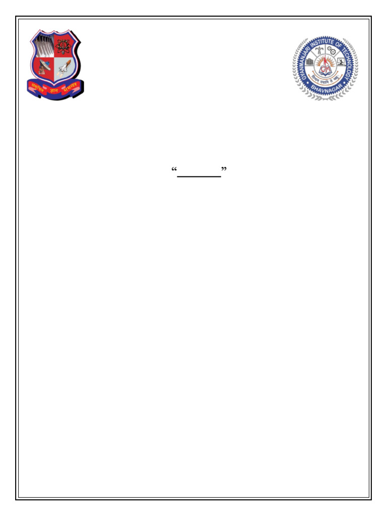 GTU Mini Project Report Format | PDF | Information Technology | Computing
