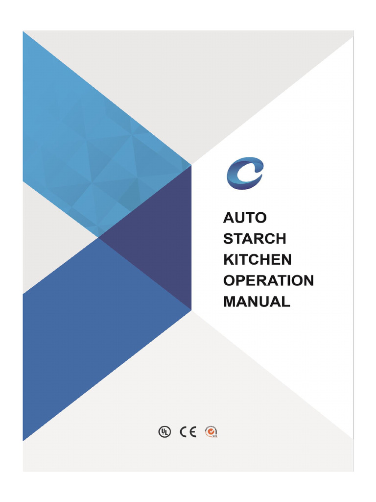 Starch Kitchen Operation Manual ESK | PDF | Viscosity | Valve