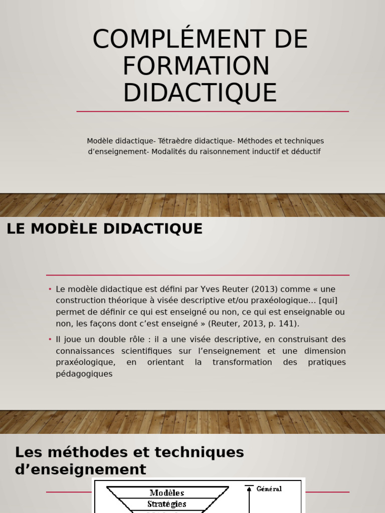 Complément Didactique | PDF | Apprentissage | Pédagogie