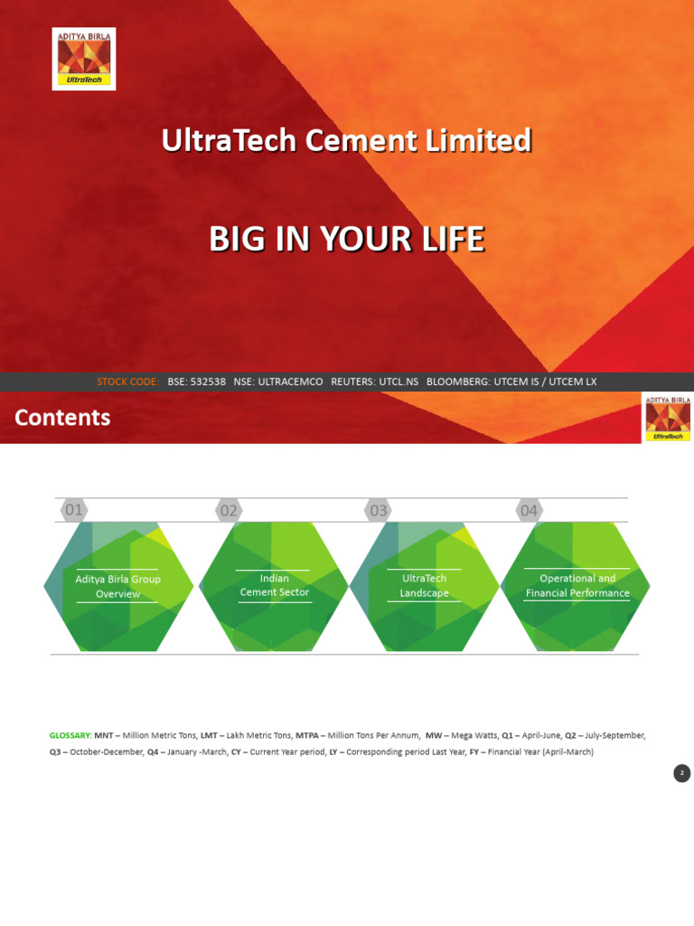 Ultratech Corporate Dossier q3 Fy23 | PDF | Cement | Concrete