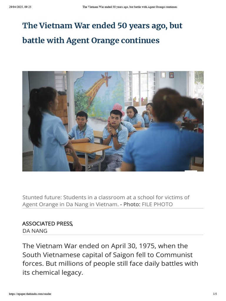 Agent Orange - Herbicide Effects - Dioxin - Vietnam | PDF | Agent ...