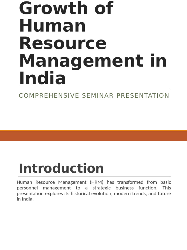 Evolution of HRM in India | PDF