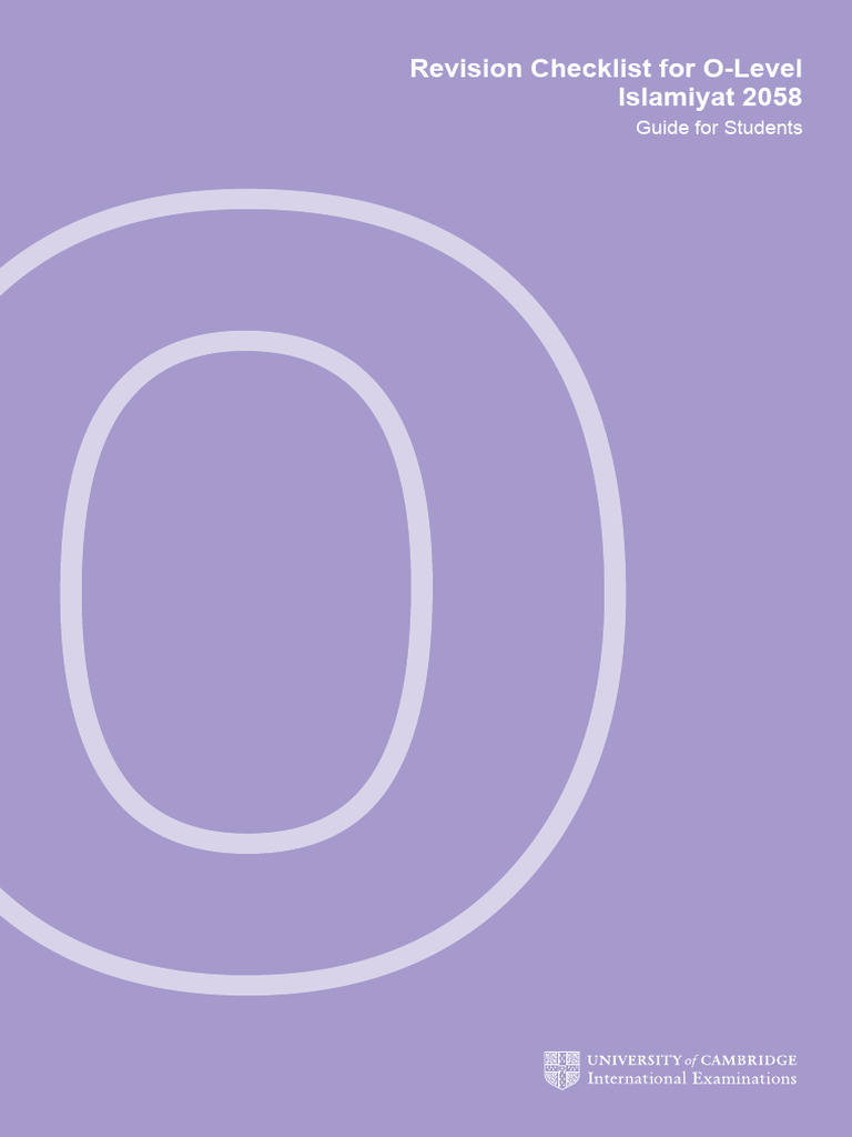Revision Checklist For O Level Islamiyat 2058 FINAL | PDF | Hadith ...