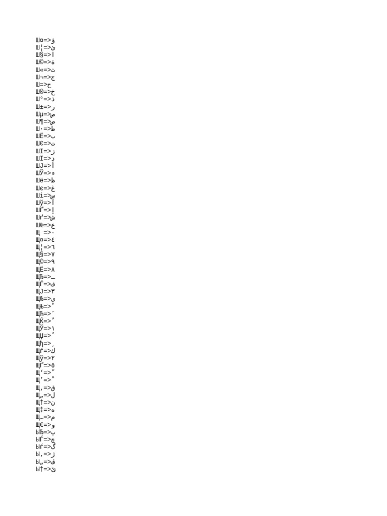 Arabic Mapping Table Clean | PDF