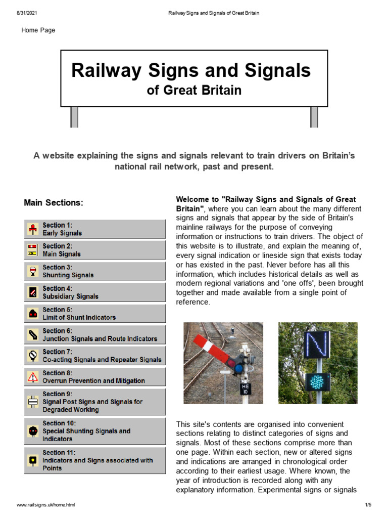 UK Railway Signs and Signals Explained | PDF | Rail Transport ...