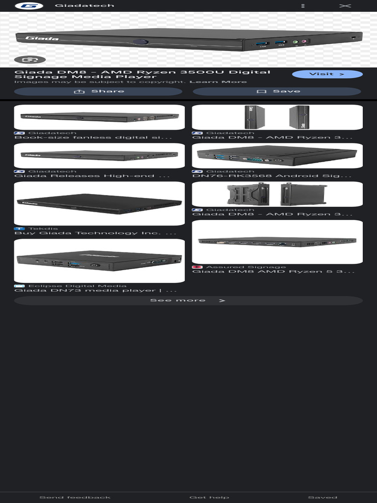 Giada DM8: AMD Ryzen Digital Signage | PDF