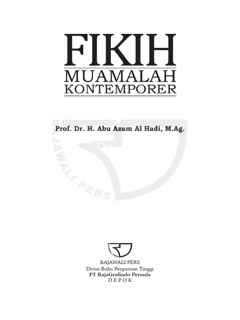 Fikih Muamalah Kontemporer Terlengkap | PDF