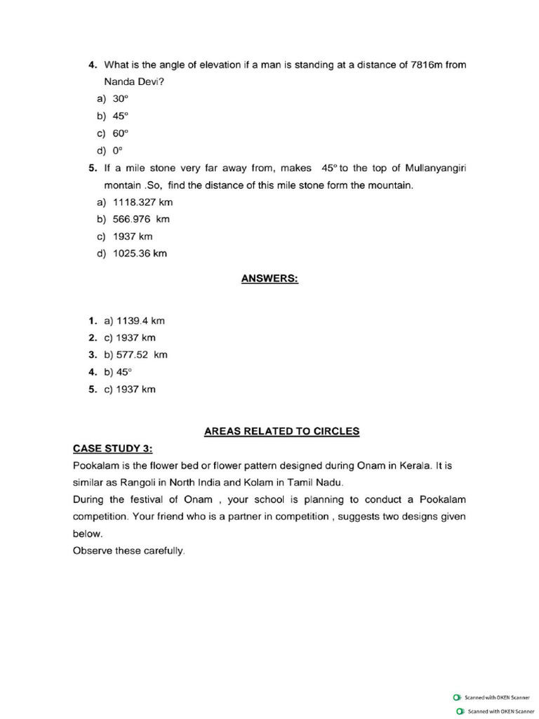 Case Study Maths 10th Class | PDF
