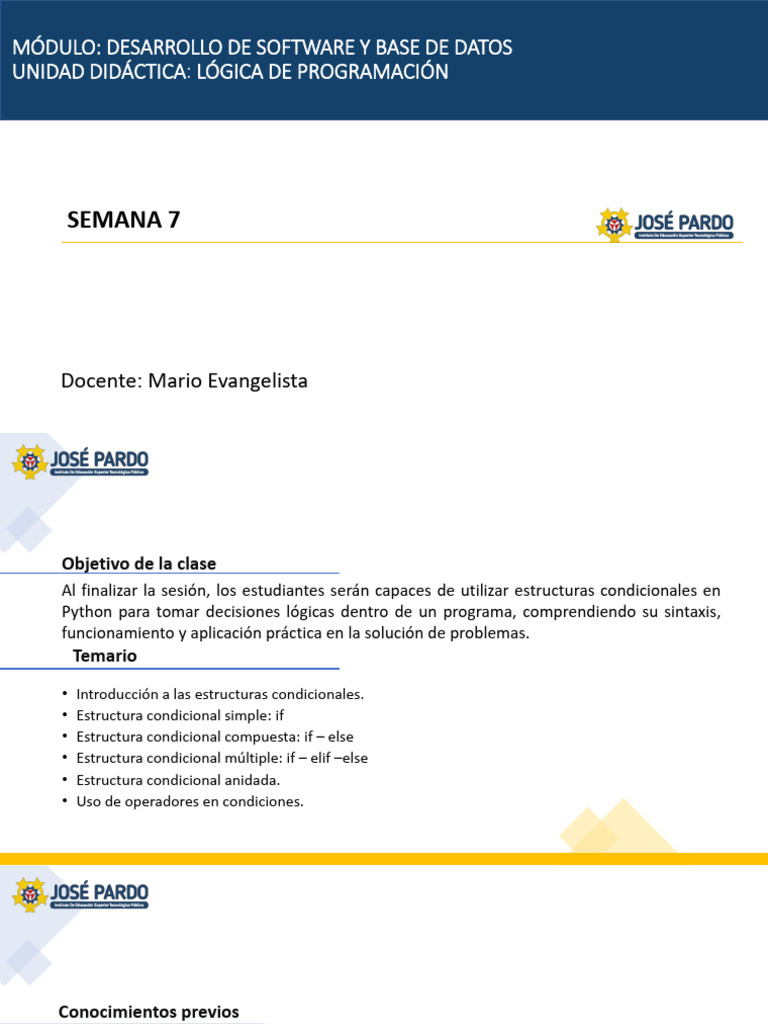 07 Estructura Condicional Pdf Python Lenguaje De Programación 8129