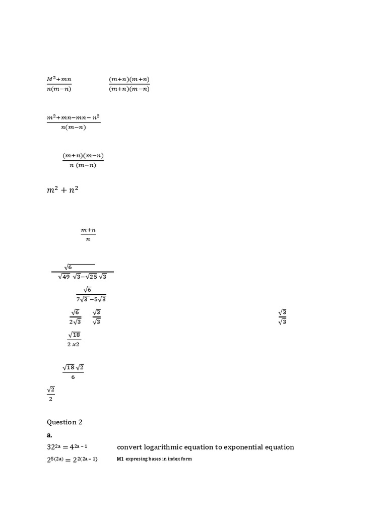 Math Paper 2 Marking Key | PDF | Inequality (Mathematics) | Circle