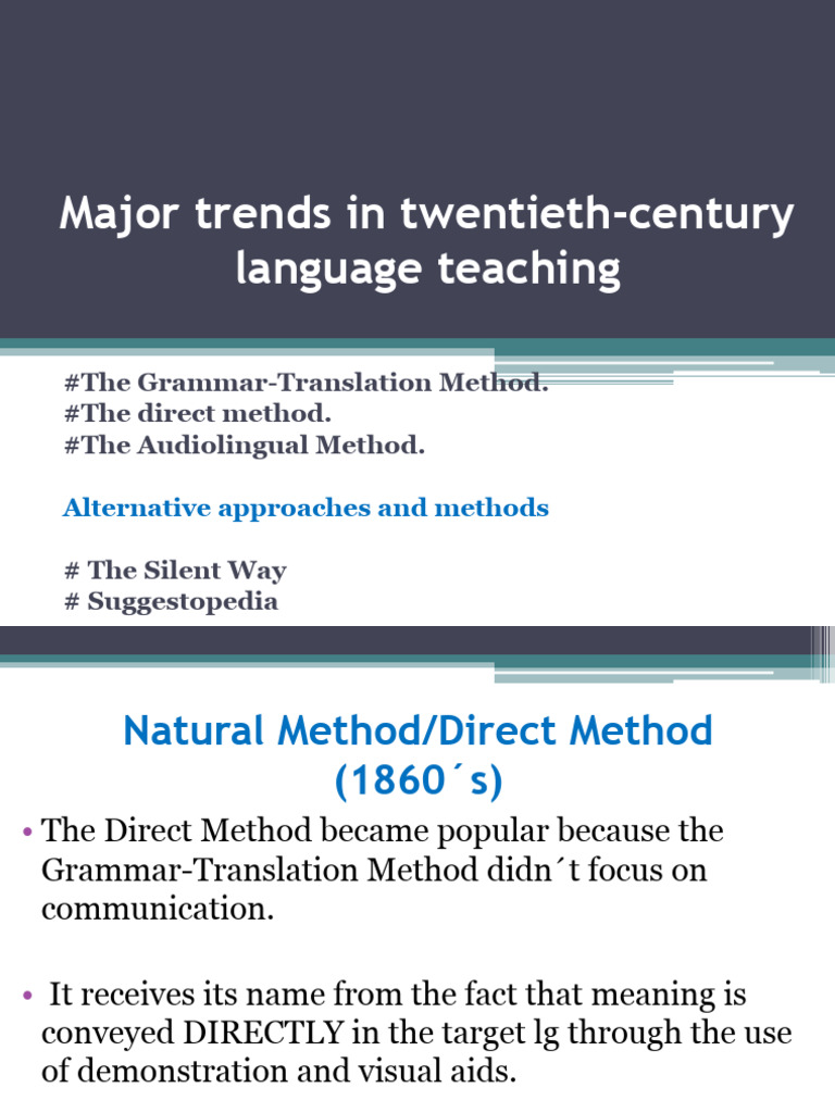 Key Language Teaching Methods Overview | PDF | Learning | Human ...