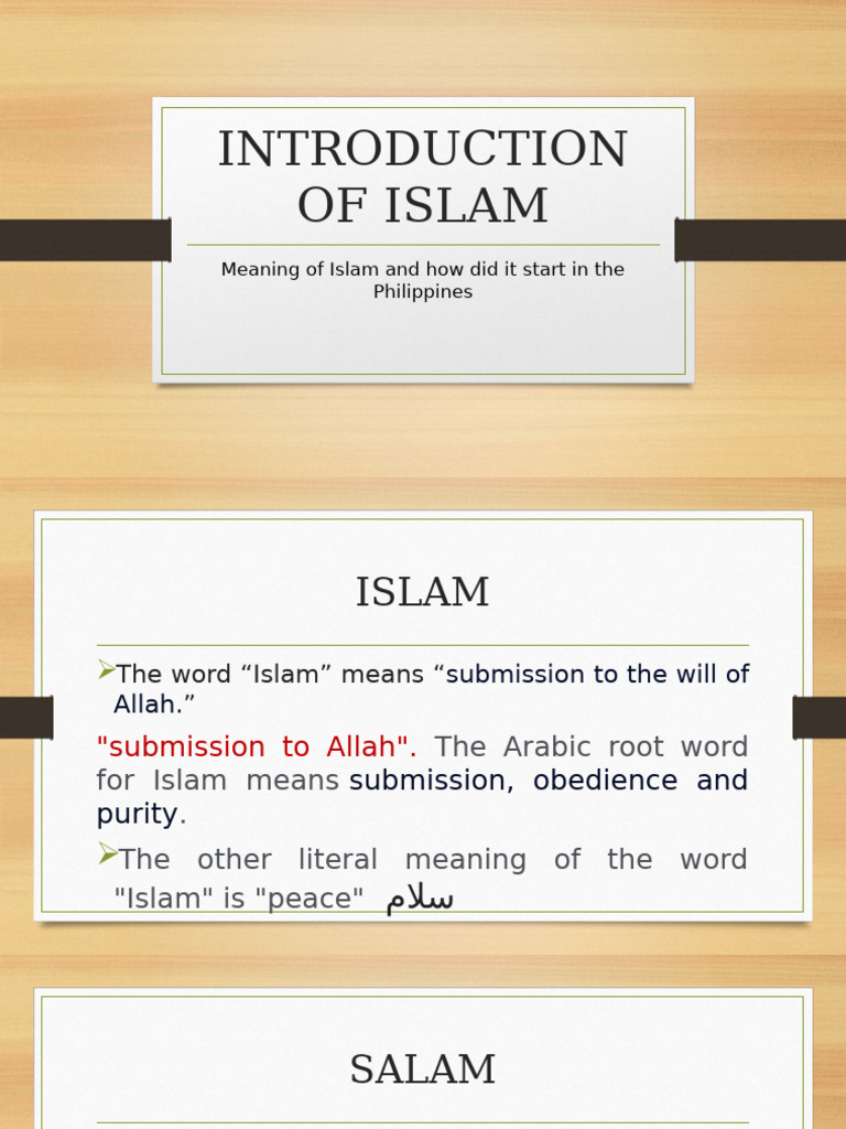 Introduction of Islam | PDF | Prophets And Messengers In Islam | God In ...